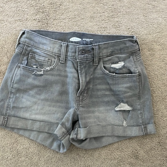 Old Navy | Shorts | Grey Factory Distressed High Rise Shorts | Poshmark